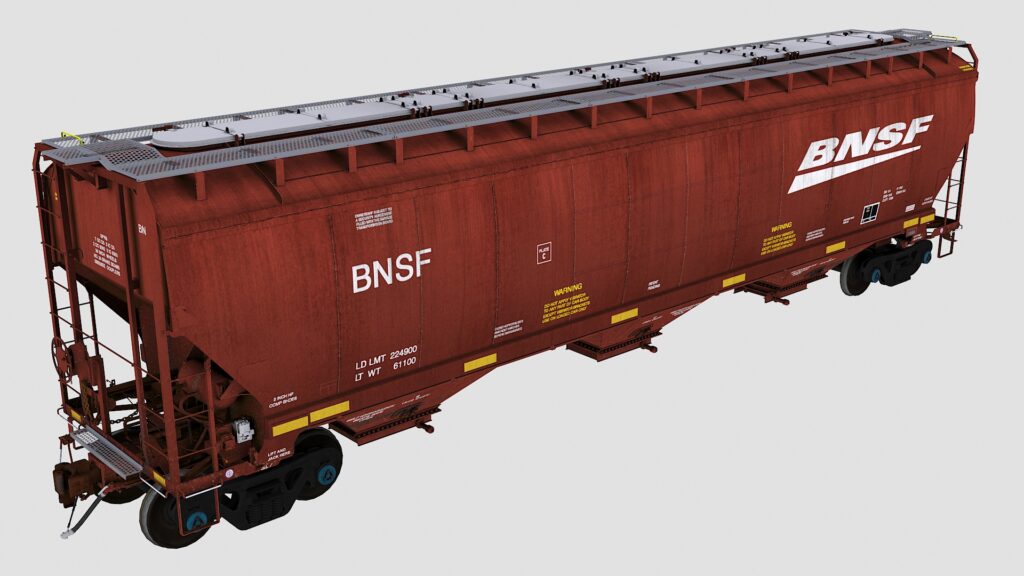 BNSF Greenbrier 5188cf covered hopper Pack #1 - Virtual Railroad Mods