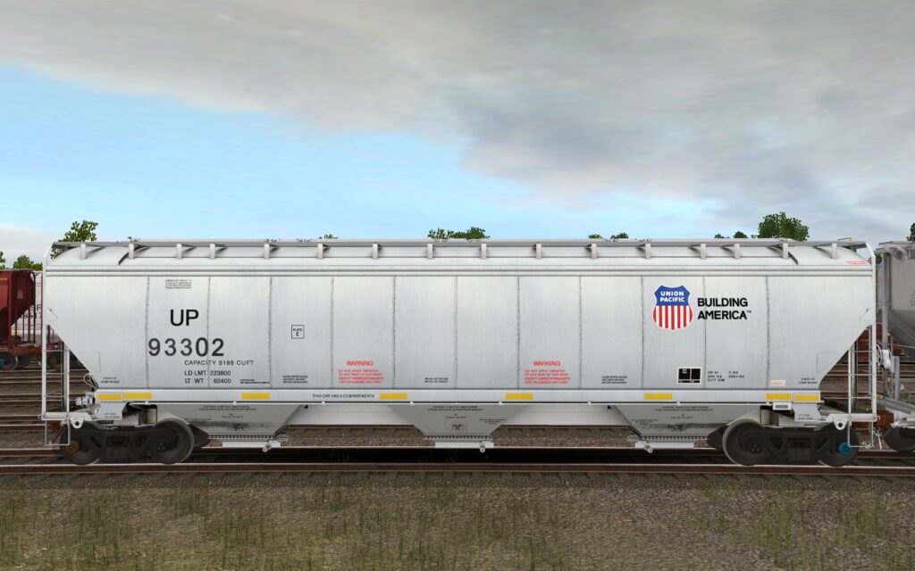 UP 93000-93574 Greenbrier 5188cf covered hopper - Virtual Railroad Mods
