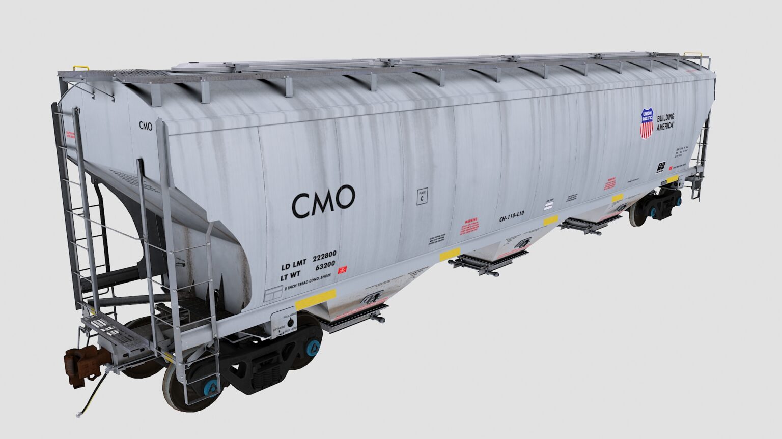 CHTT-CMO-UP Trinity 3-Bay Hopper Pack 1 - Virtual Railroad Mods