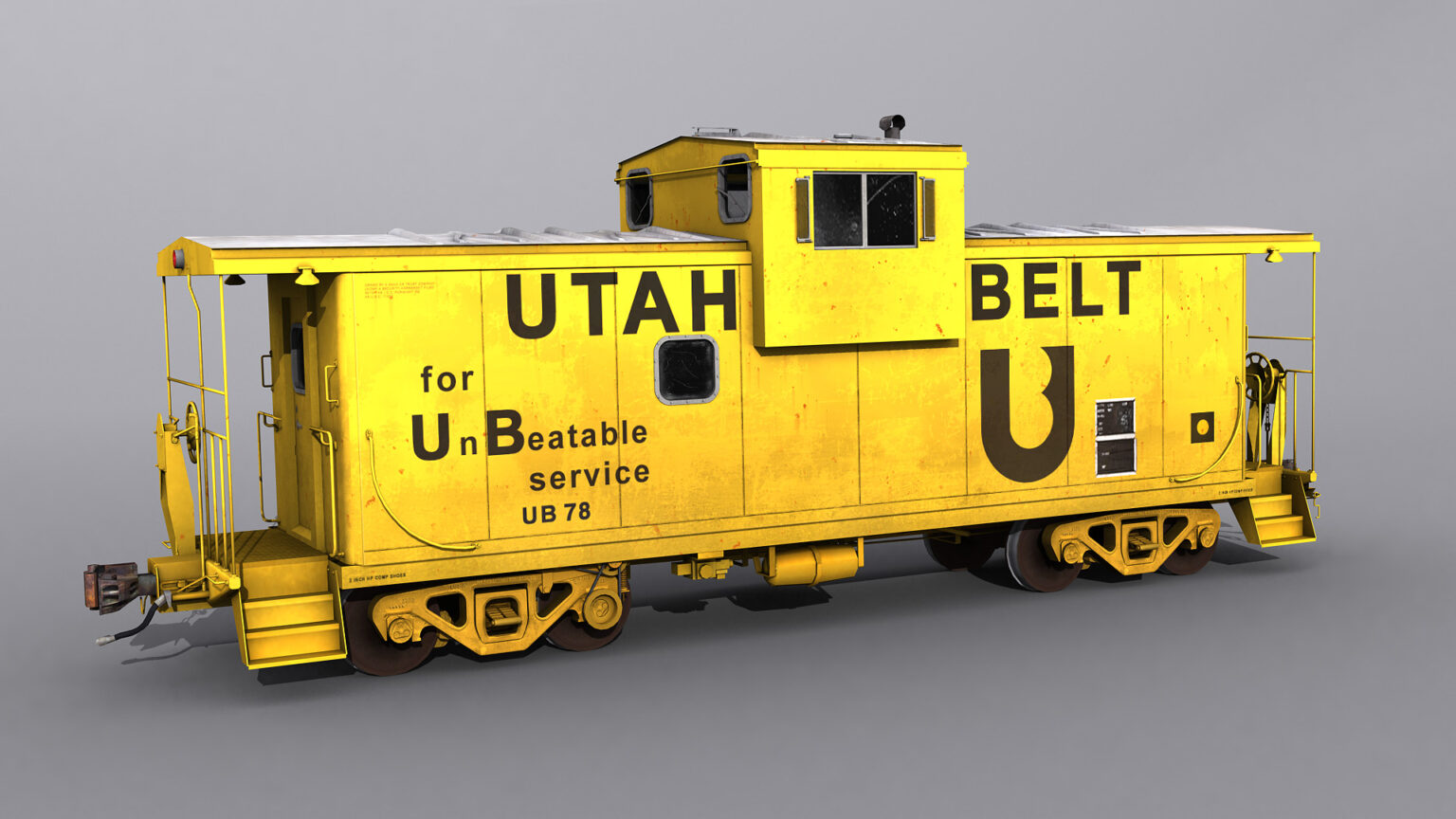 Utah Belt Wide Vision Caboose - Virtual Railroad Mods
