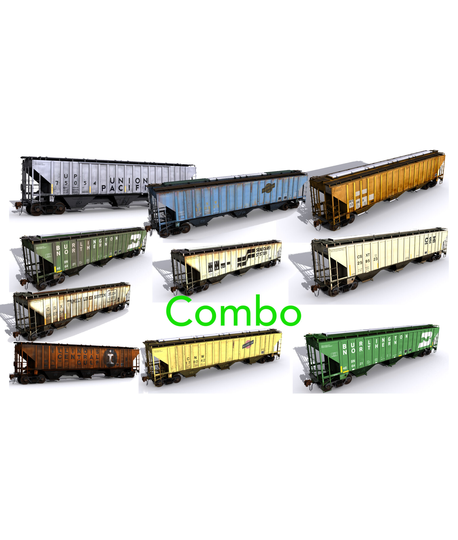 Combo: Pullman Standard 4750 Hopper Car Railworks TS2019 64 bit Early ...